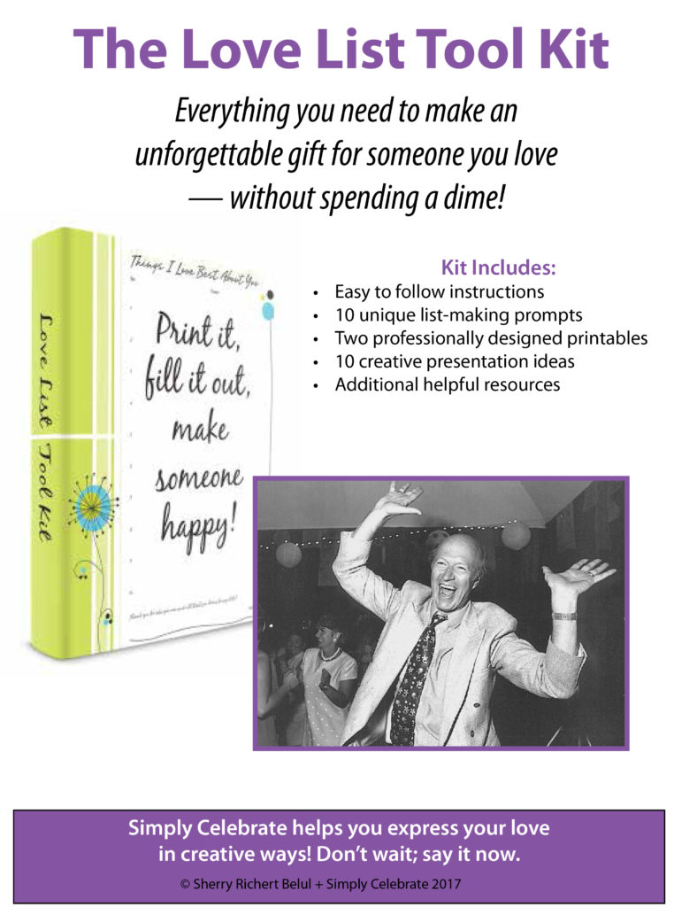 Download the Love List Toolkit - Simply Celebrate